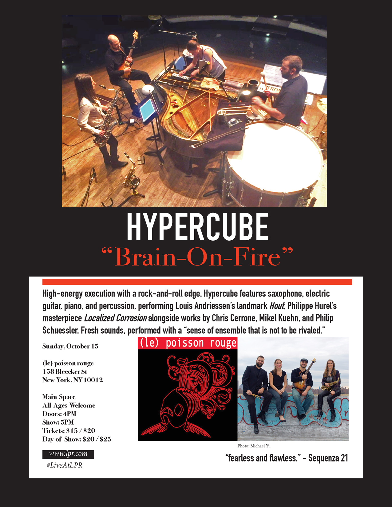 HYPERCUBE “Brain-on-Fire” at (le) poisson rouge | Erin Rogers